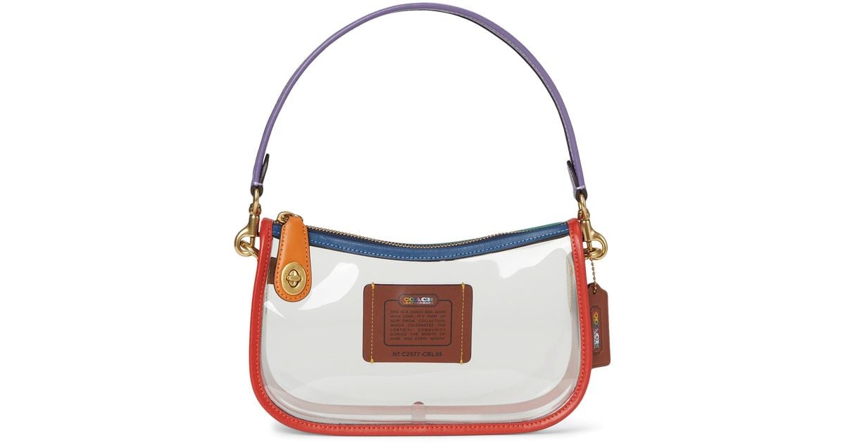 COACH Stadium Swinger Bag in White | Lyst