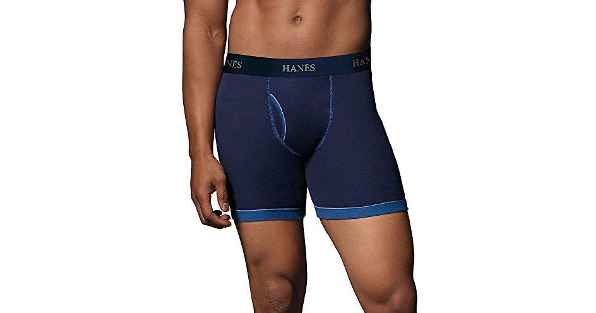 Hanes 5 Pack Ultimate Exposed Waistband Ringer Boxer With Comfortflex