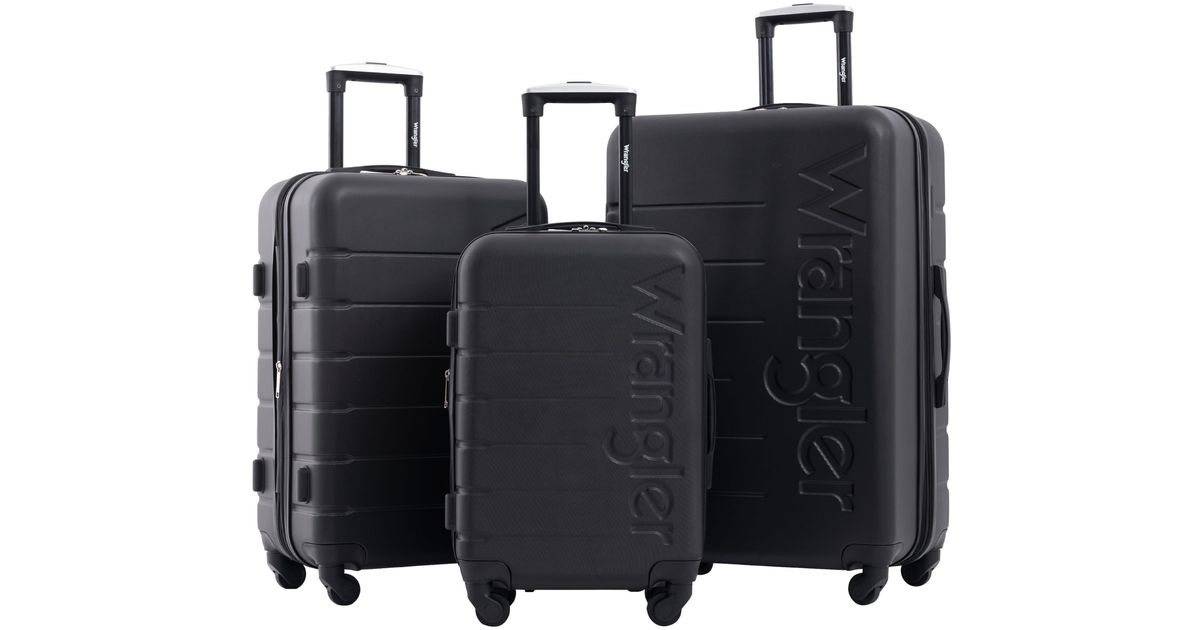 Wrangler Maverick 3 Piece Luggage Set in Black | Lyst