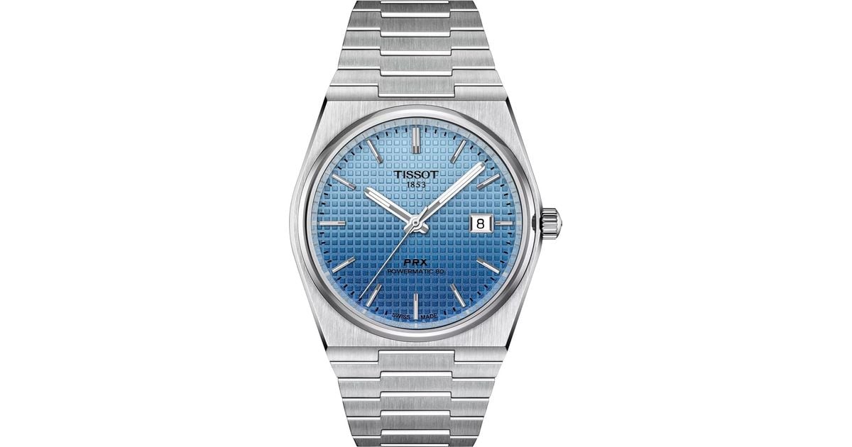 Tissot Prx Powermatic 80 40mm in Blue for Men | Lyst