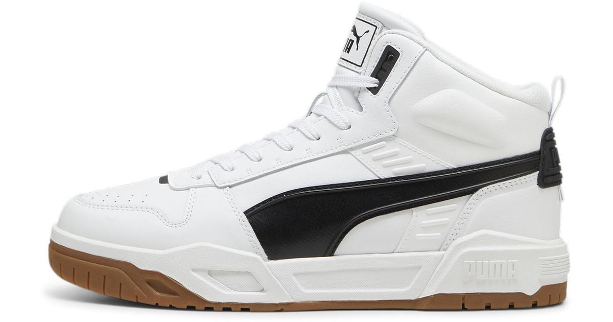 PUMA Rbd Tech Mid Sneaker in White for Men | Lyst