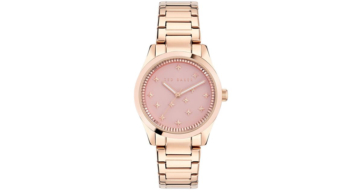 Ted Baker Ladies Rose Gold Stainless Steel Bracelet Watch in Pink | Lyst Ted Baker Ladies Rose Gold Stainless Steel Bracelet Watch in Pink | Lyst
