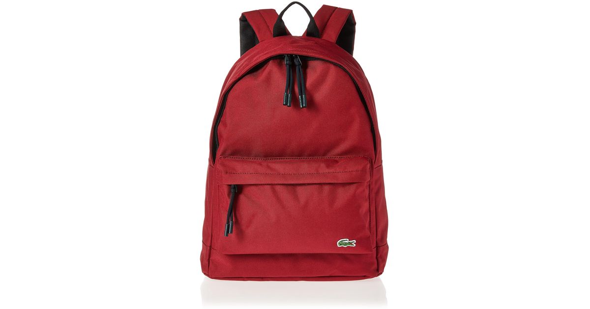Lacoste Sclassic Backpack With Croc Logoandrinopleone Size in Red for ...
