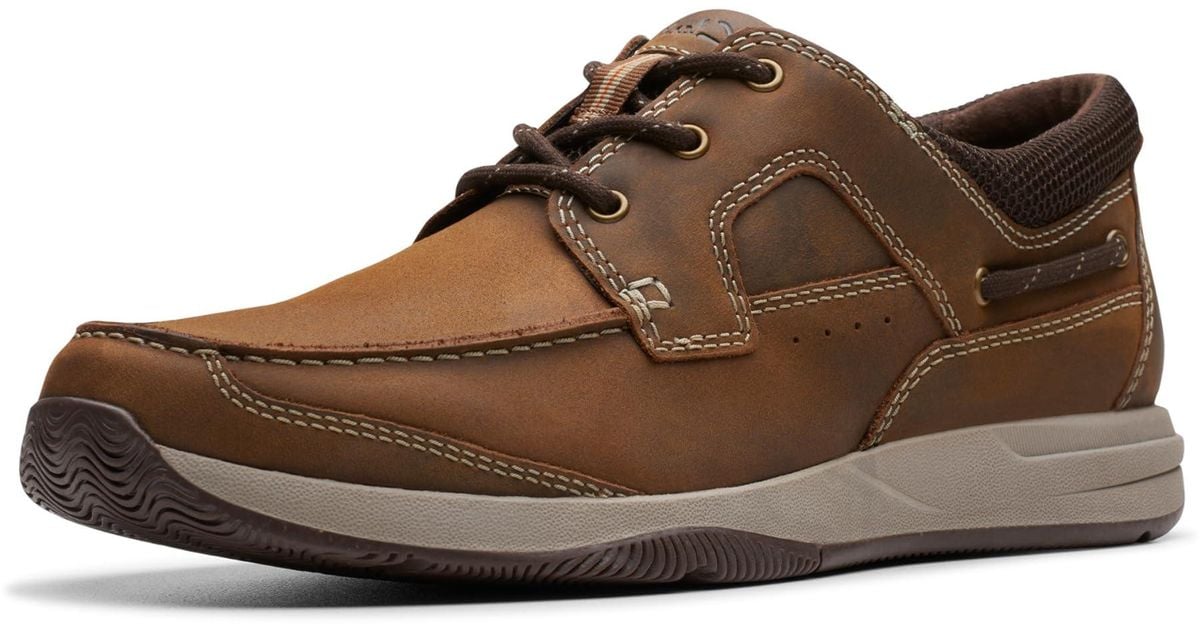 Clarks Collection Sailview Lace Boat Shoe in Brown for Men | Lyst UK