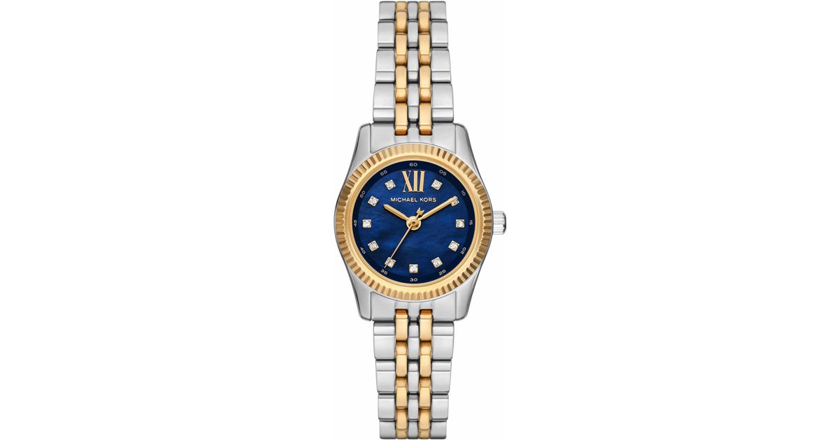 Michael Kors Lexington Three-hand Two-tone Stainless Steel Watch in ...