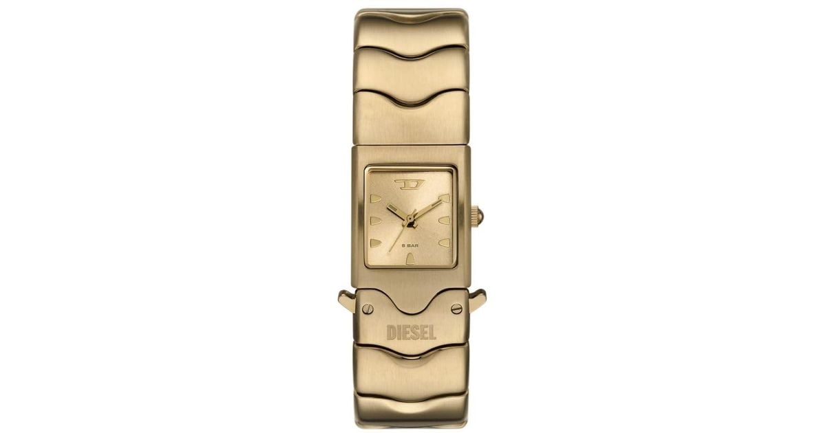DIESEL Closer Three-hand Gold-tone Stainless Steel Watch in Metallic ...