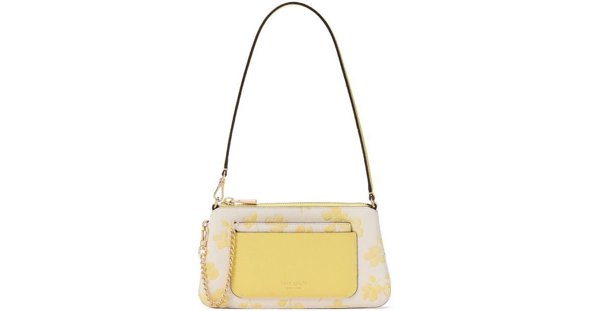 Kate Spade Ava Spring Pansises Embossed Pebbled Leather 2 In 1 Pochette ...