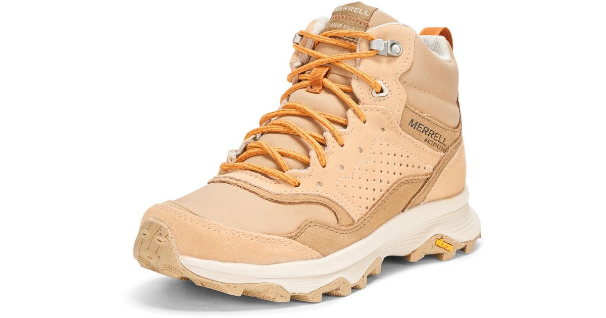 Merrell Speed Solo Mxd Mid Waterproof in Natural | Lyst UK