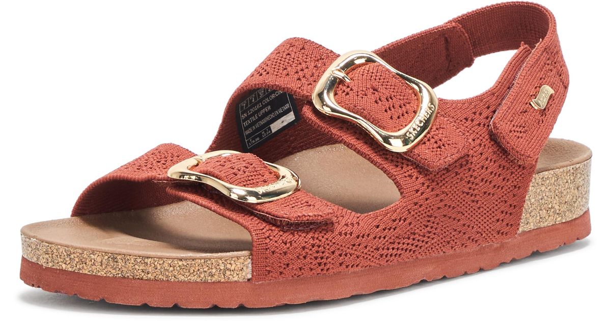 Skechers Arch Fit Granola-special Summer Slide Sandal in Red | Lyst