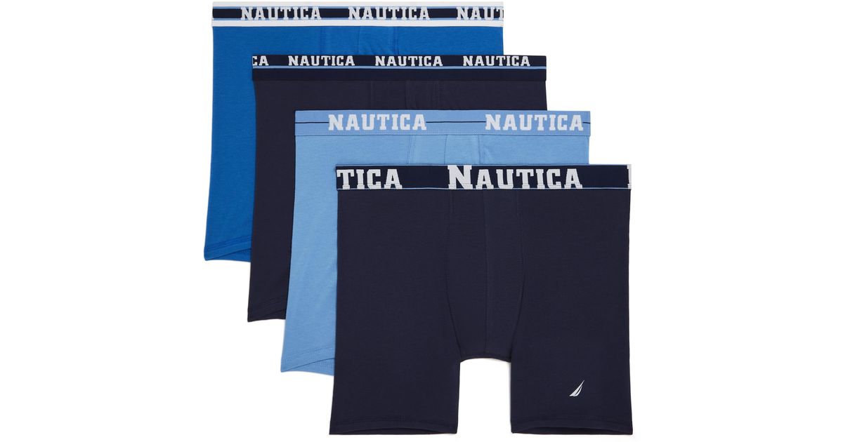 Nautica 4 Pack Limited Edition Stretch Boxer Briefs in Blue for Men | Lyst