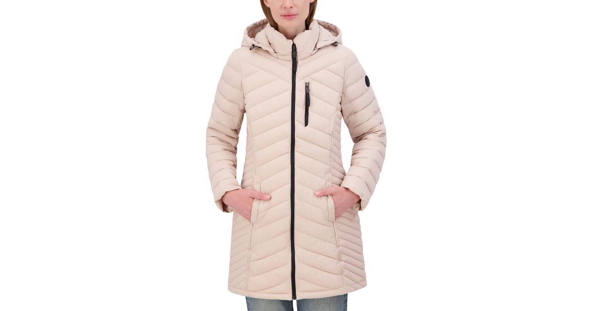 Nautica Water Resistant Coat-removable Hooded Puffer For -midweight ...
