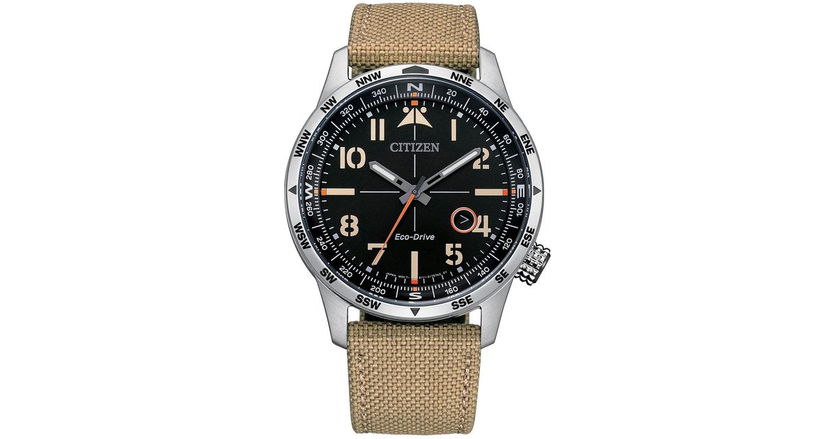 Citizen Eco-drive Avion Watch in Black for Men | Lyst