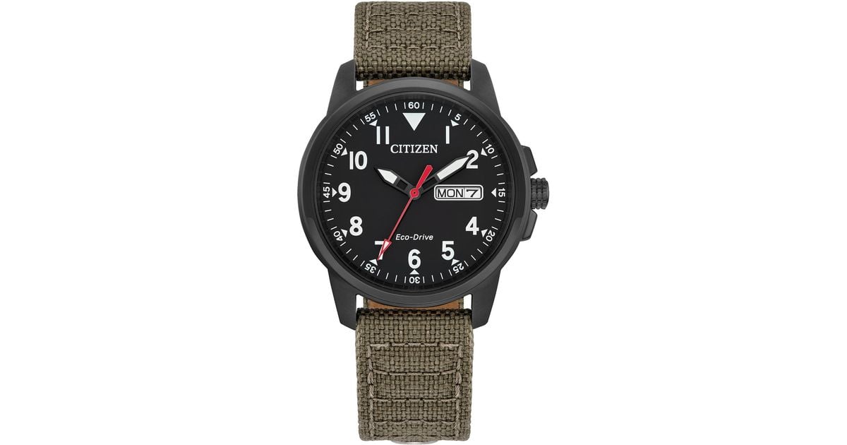 Citizen Eco-drive Weekender Garrison Field Watch in Black for Men | Lyst