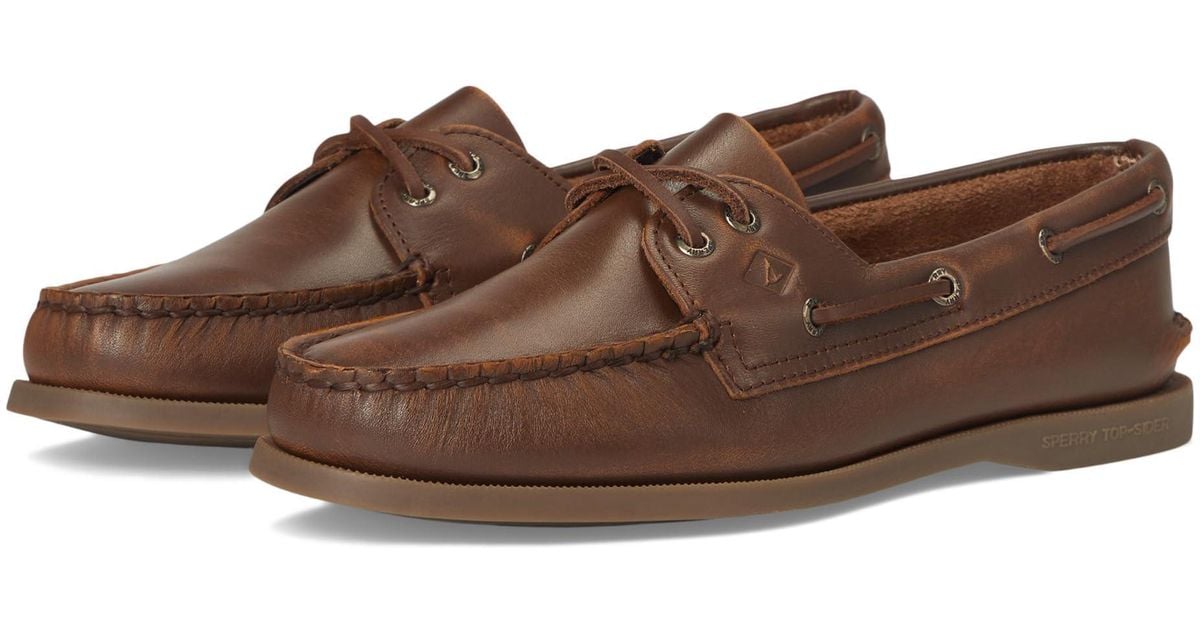 Sperry Top-Sider Ao 2 Eye Boat Shoe in Brown | Lyst