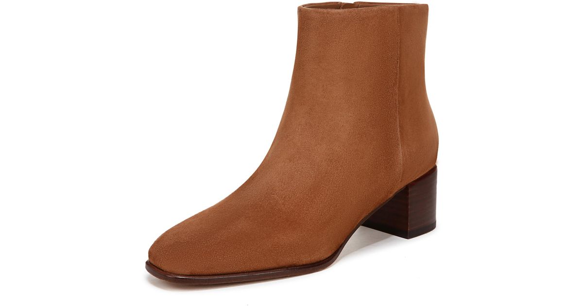 Vince S Arabel Ankle Boot Dark Sequoia Suede 11 M in Brown | Lyst