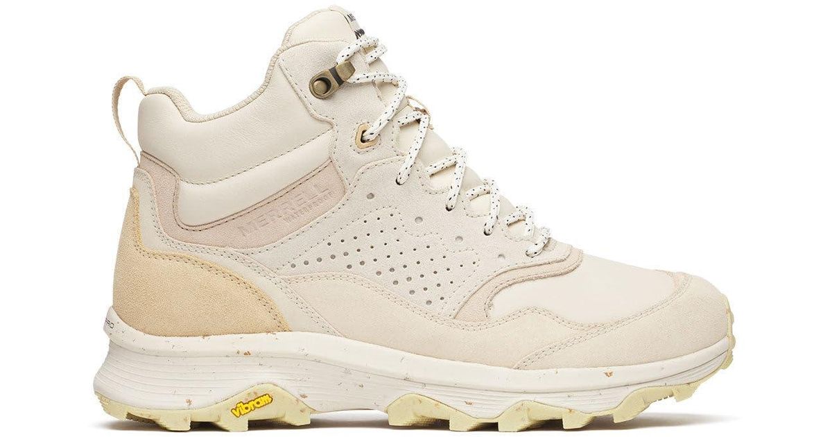 Merrell Speed Solo Mxd Mid Wp Hiking Boot in Natural | Lyst