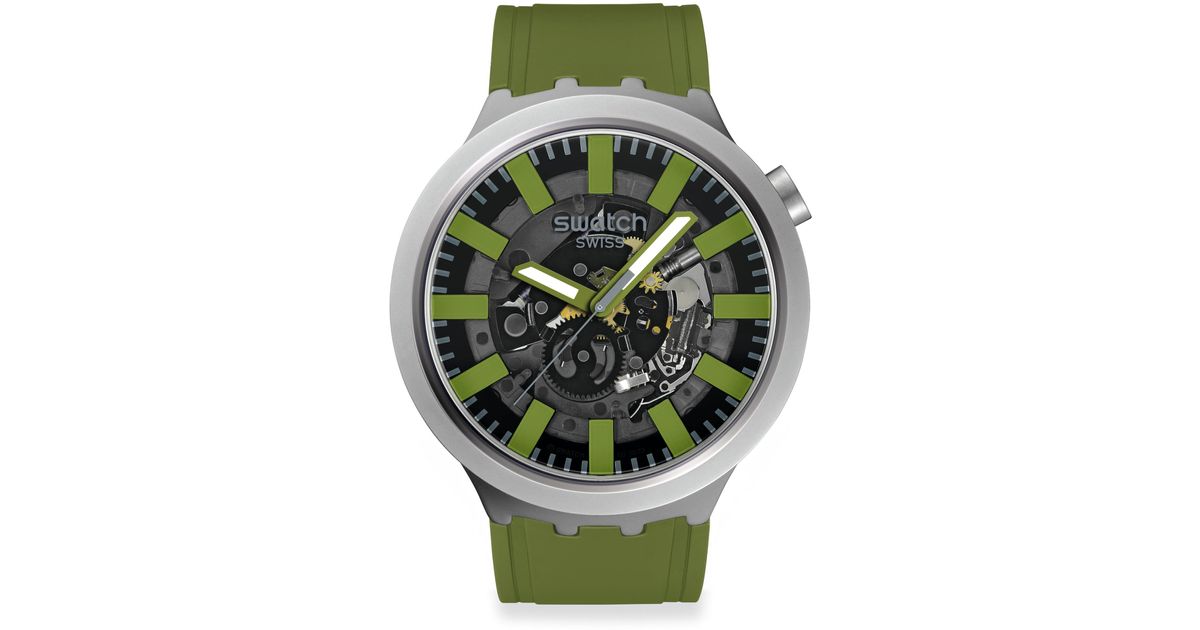 Swatch Casual Watch Green Stainless Steel Quartz Thru The Underbrush | Lyst