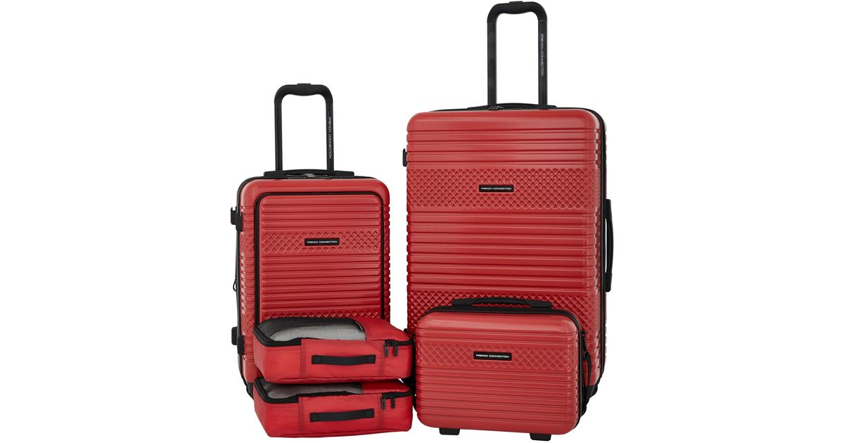 French Connection 5 Piece Mersai Luggage Travel Set in Red | Lyst UK