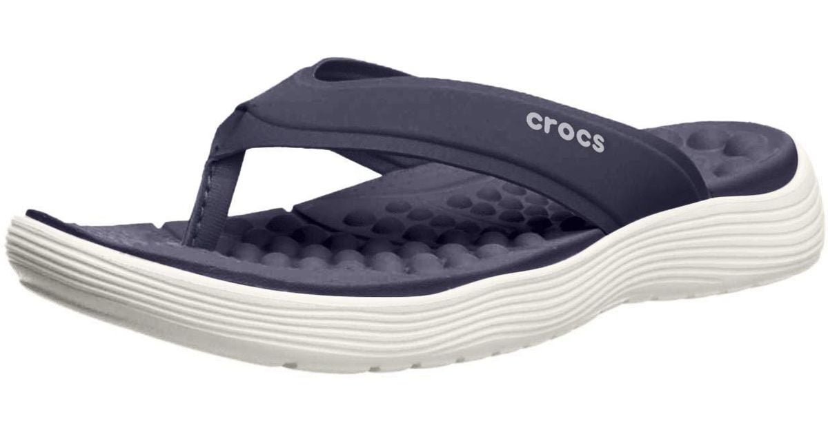 Crocs™ Reviva Flip Flop in Black | Lyst