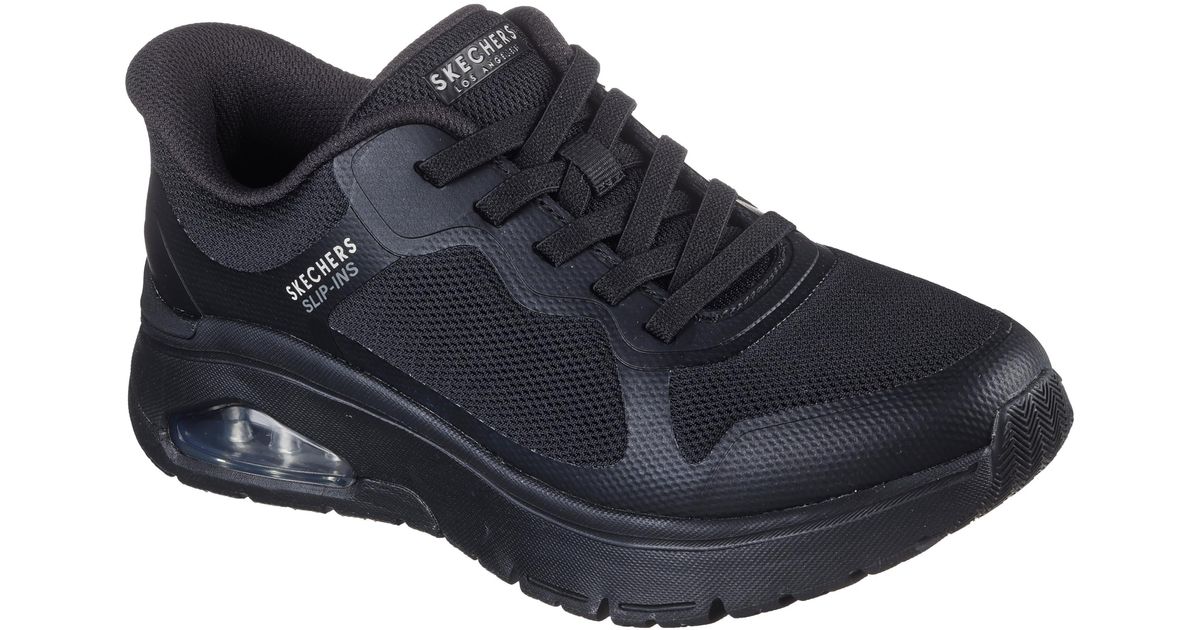 Skechers Uno Flex-ivorine Hands Free Slip-ins Sneaker in Black | Lyst