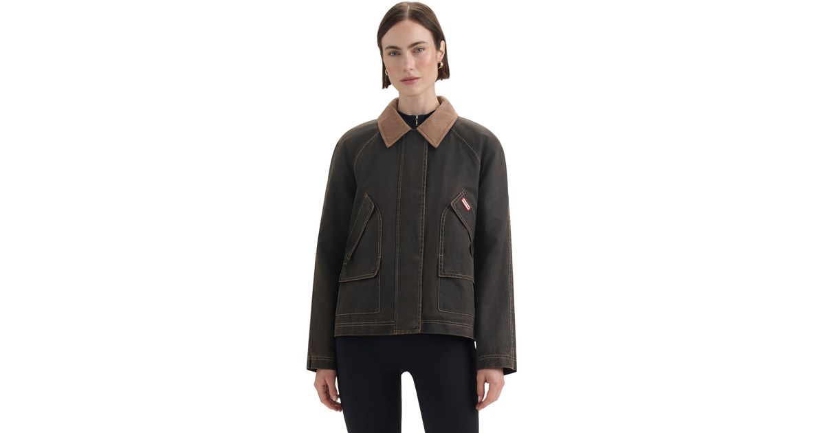 HUNTER Bex Waxed Like Hunting Jacket,coffee,s in Black | Lyst