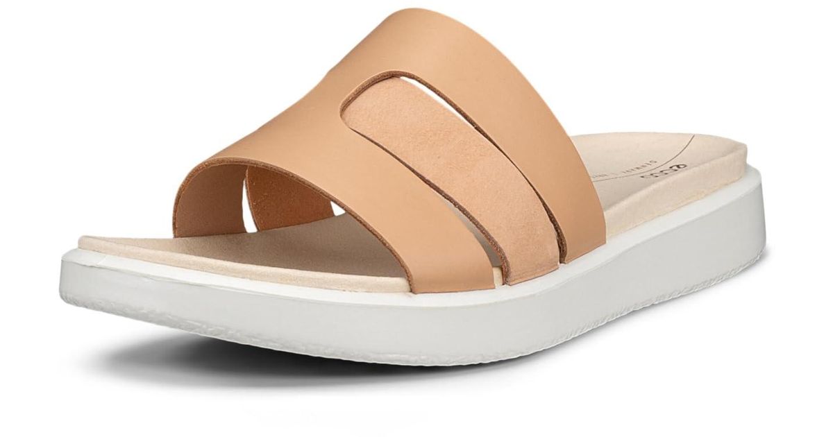 Ecco Flowt Oasis Slide Sandal in White | Lyst