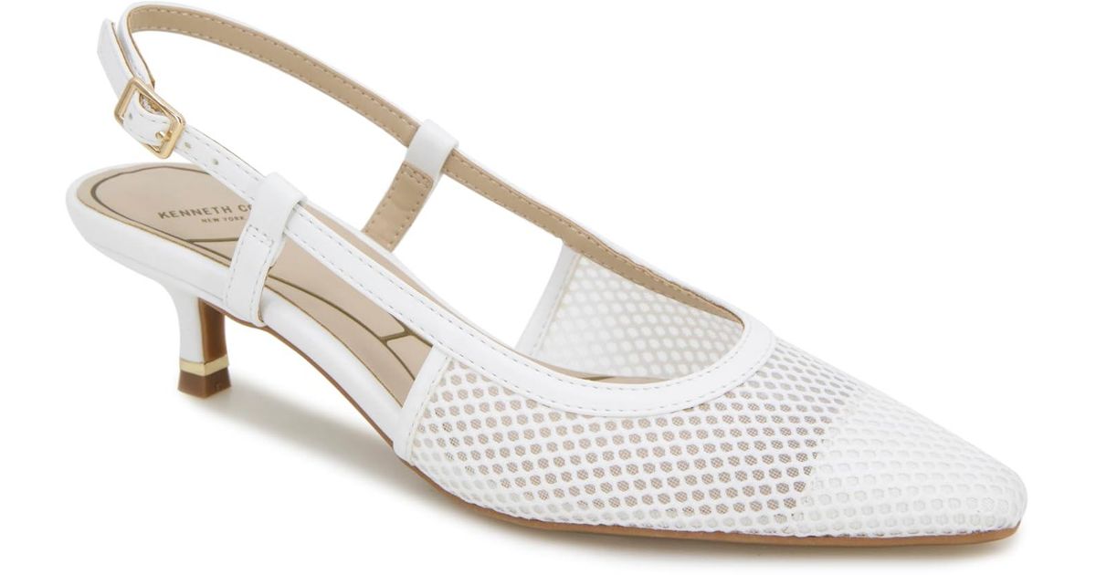 Kenneth Cole Martha Pump in White | Lyst