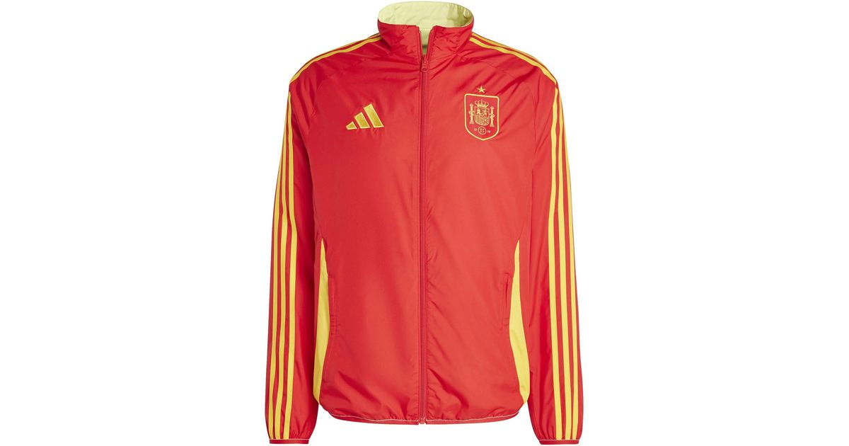 adidas Spain 2024 Anthem Jacket in Red for Men | Lyst