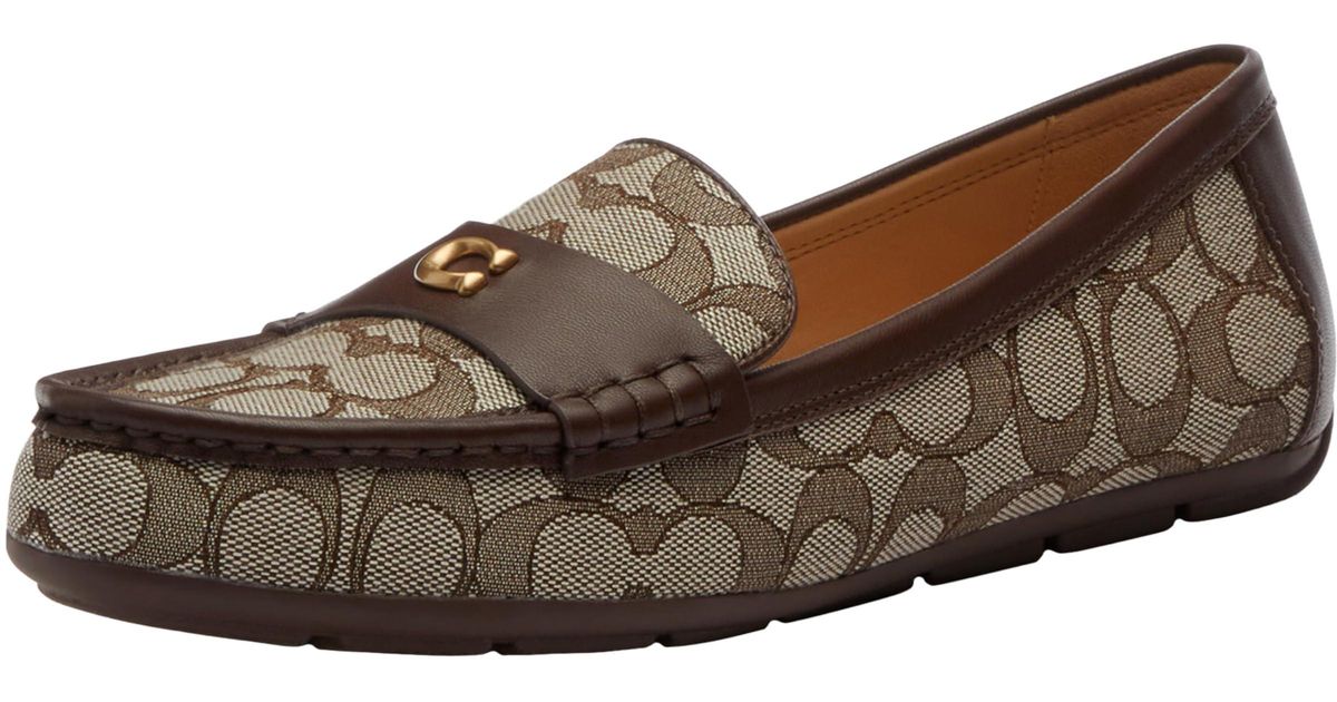 COACH Sculpted C Signature Jacquard Driver in Brown | Lyst
