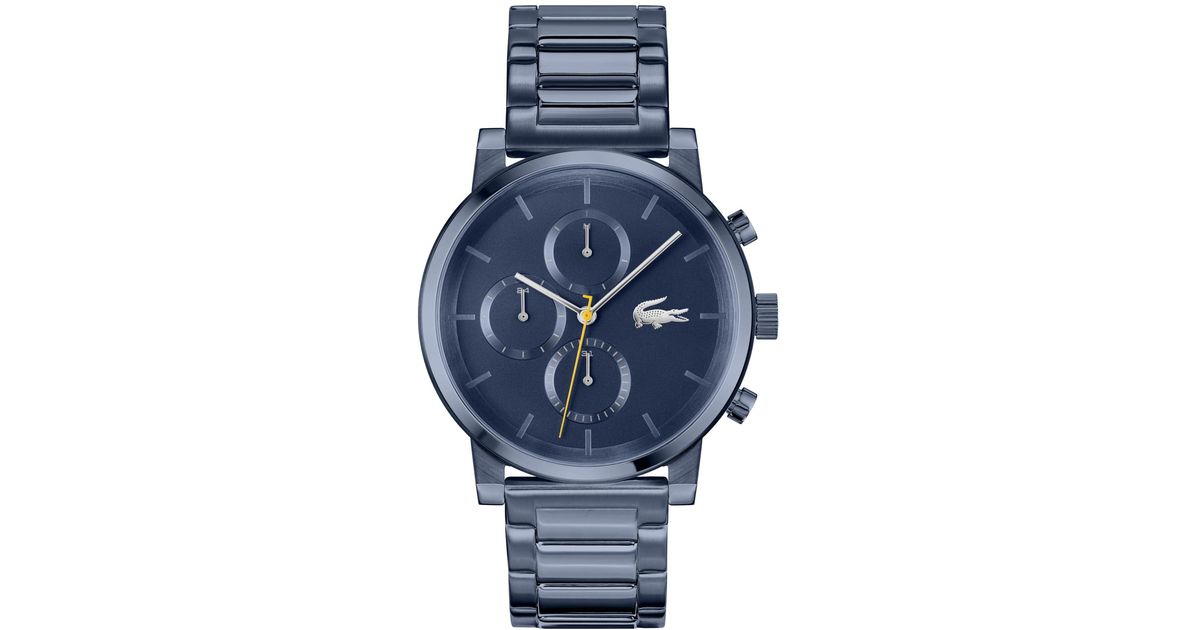 Lacoste Replay Multifunction Watch in Blue for Men | Lyst