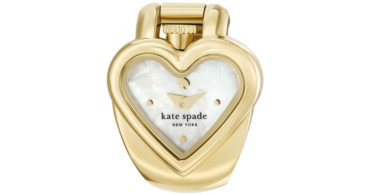Kate Spade Monroe Gold-tone Stainless Steel Ring Watch in Metallic | Lyst