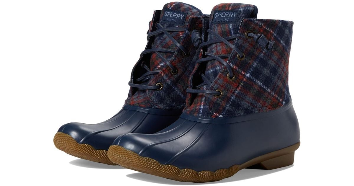 Sperry Top-Sider Saltwater Wool Rain Boot in Blue | Lyst