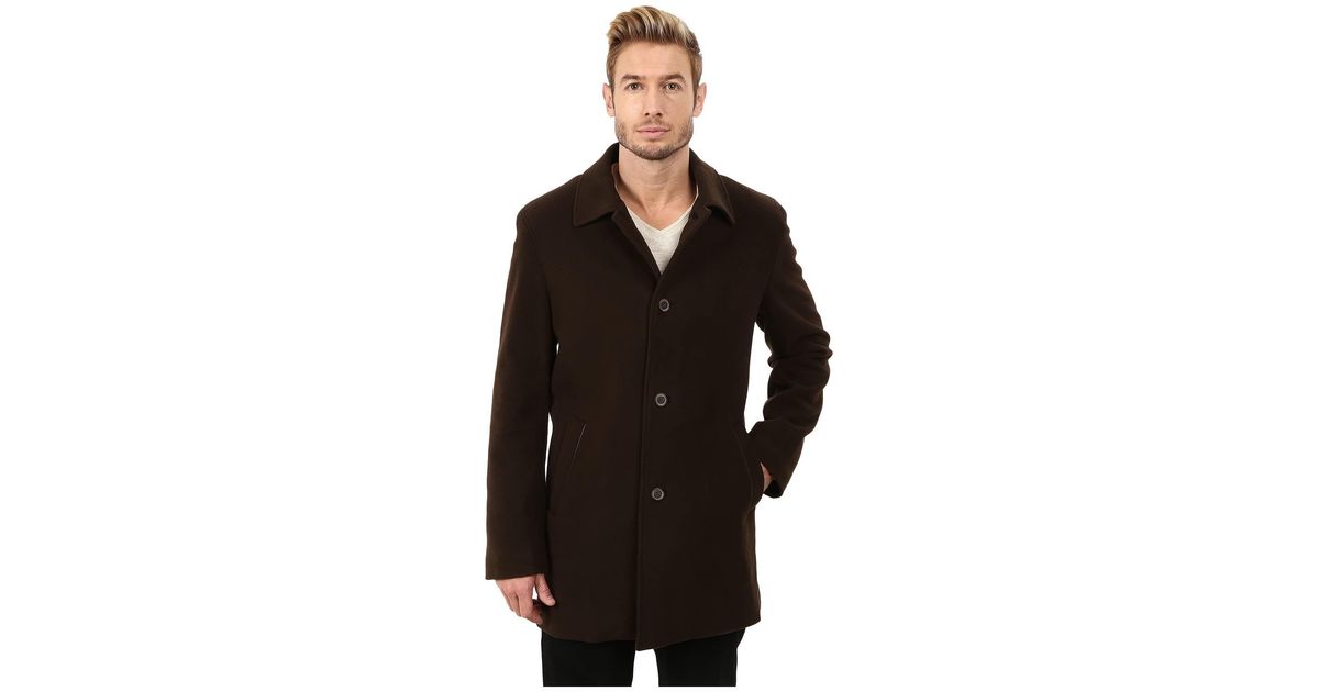 Cole Haan Wool Cashmere Button Front Topper in Black for Men | Lyst