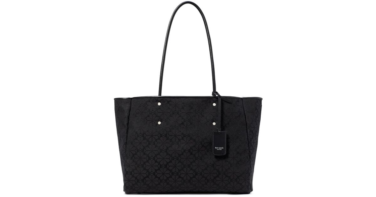 Kate Spade Spade Flower Jacquard Large Everything Tote in Black | Lyst