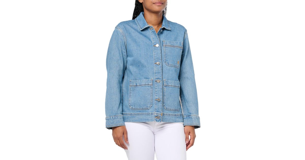 Timberland Denim Chore Refibra Technology Jacket in Blue | Lyst