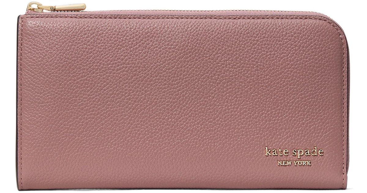 Kate Spade Devin Pebbled Leather Zip Around Continental Wallet Wallet ...