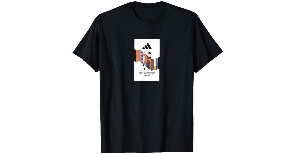 adidas Badge Of Sport Global Tear Graphic T-shirt in Black | Lyst