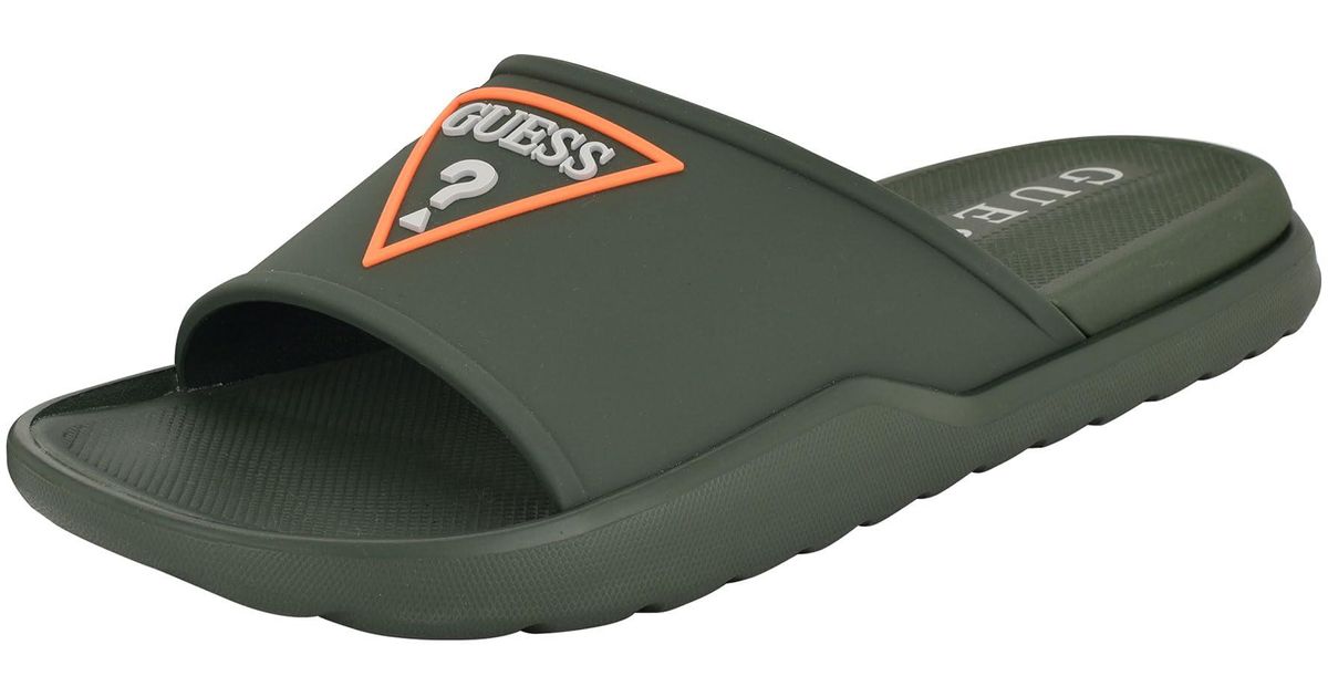 Guess Marith Slide in Green for Men | Lyst