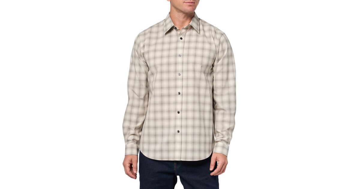 Theory Irving Pocket In Wool Shirting in Natural for Men | Lyst