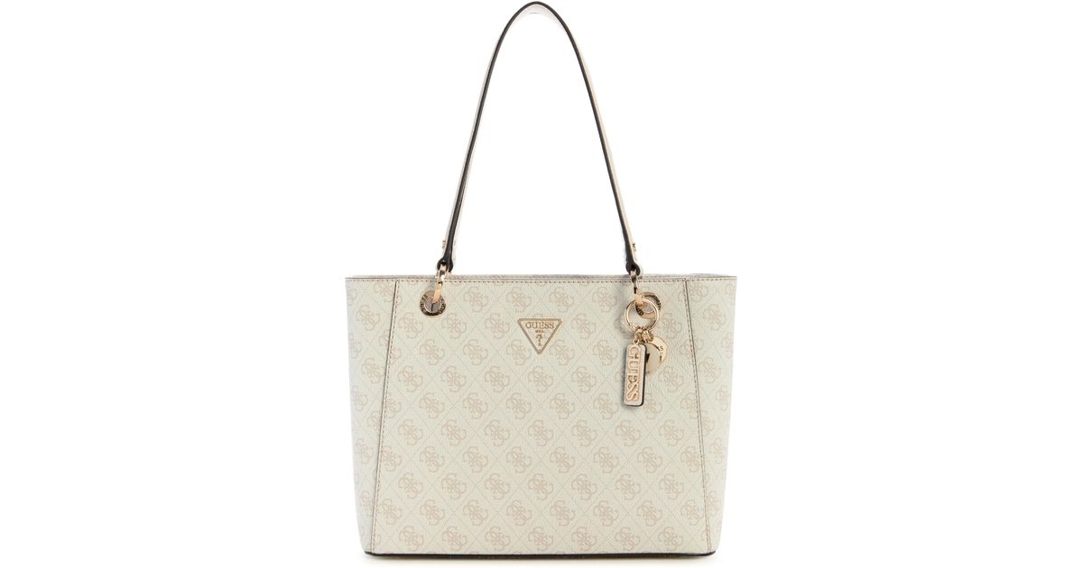 Guess Noelle Small Tote in Natural | Lyst