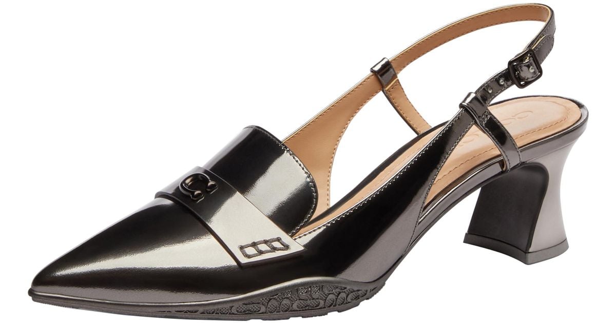 COACH Nikola Slingback Pump in Black | Lyst