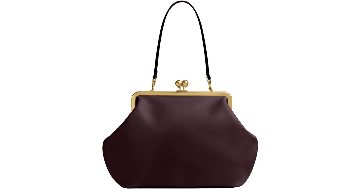 COACH Large Kisslock Frame Bag In Signature Canvas in Purple | Lyst