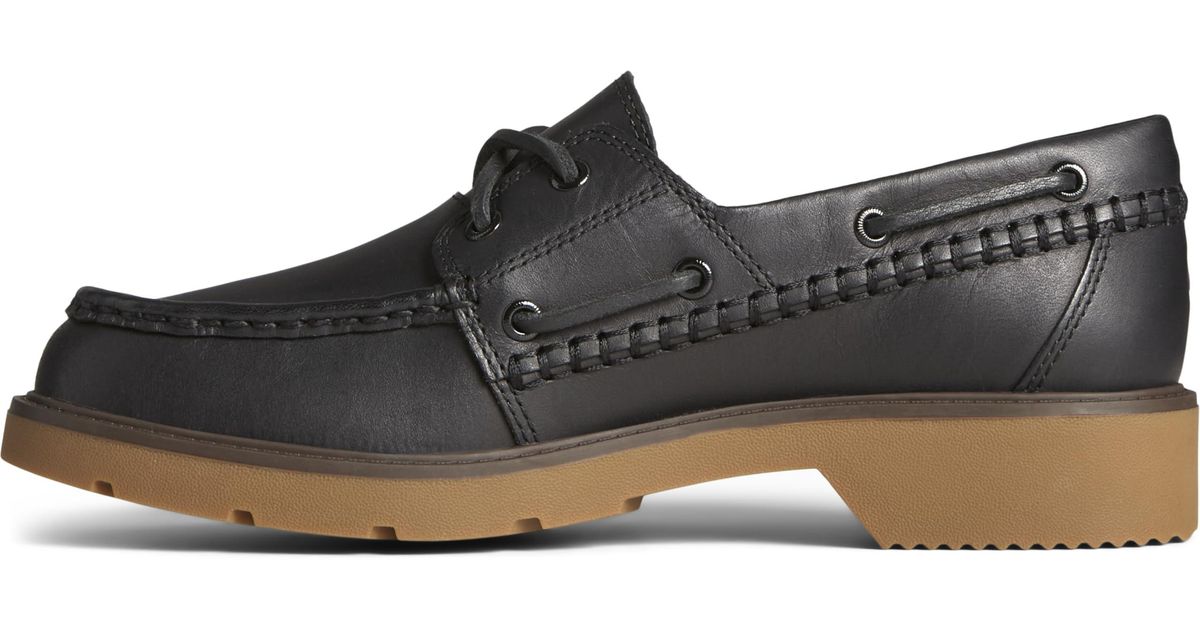 Sperry Top-Sider Wells Boat in Black | Lyst