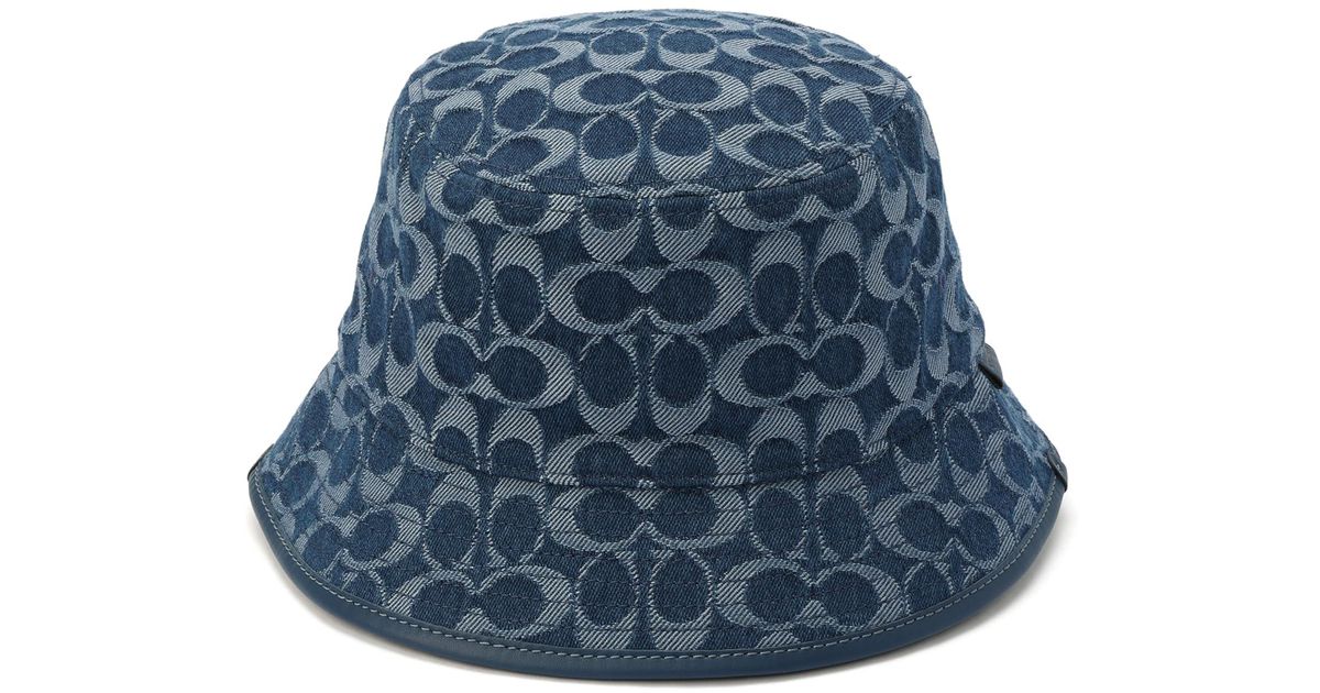 COACH Signature C Denim Bucket Hat in Blue | Lyst