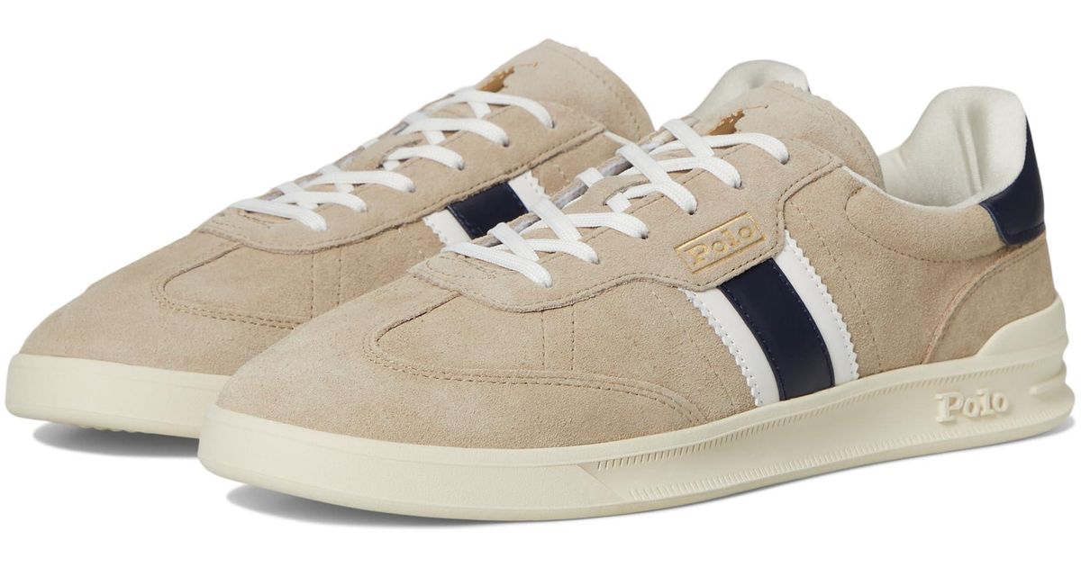 Polo Ralph Lauren Heritage Aera Suede Sneakers (Milkshake//) Shoes in ...