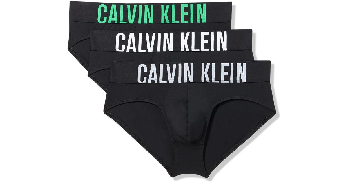 Calvin Klein Intense Power 3-pack Hip Brief in Black for Men | Lyst