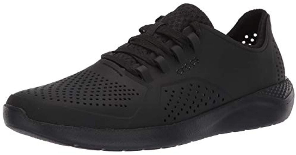 Crocs™ Synthetic Literide Pacer M Fitness Shoes in Black/Black (Black ...