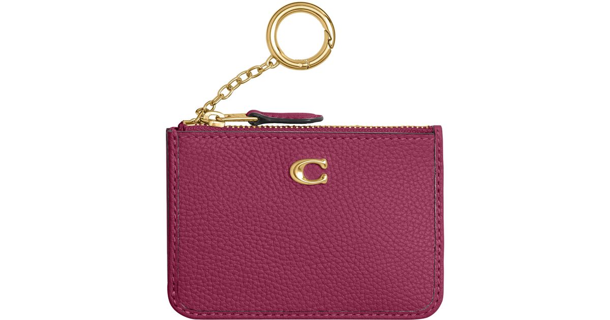 COACH Essential Mini Id Card Case in Purple | Lyst