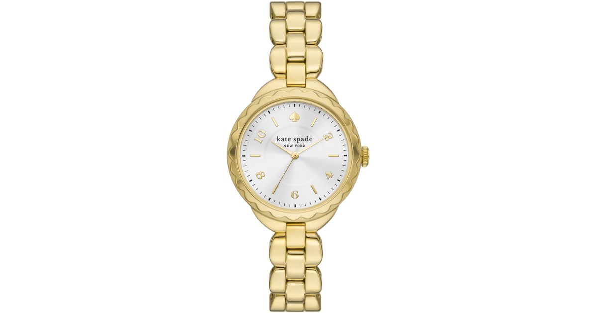 Kate Spade Morningside Stainless Steel Scallop Topring Quartz Watch in ...