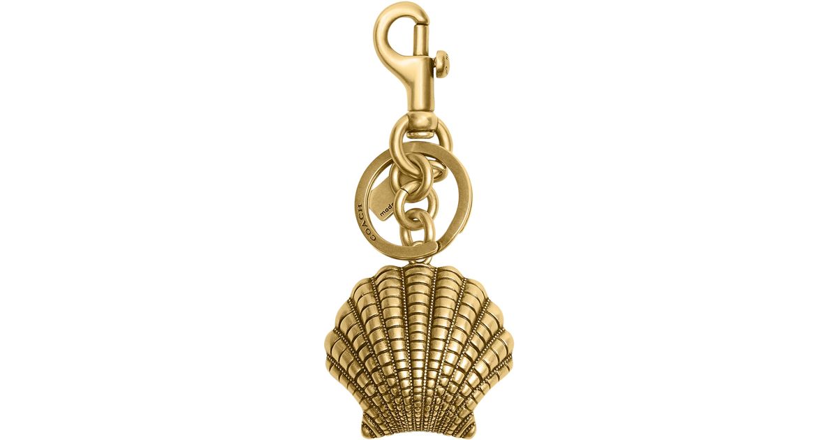 COACH For The Summer I Turned Pretty Shell Bag Charm in Metallic | Lyst